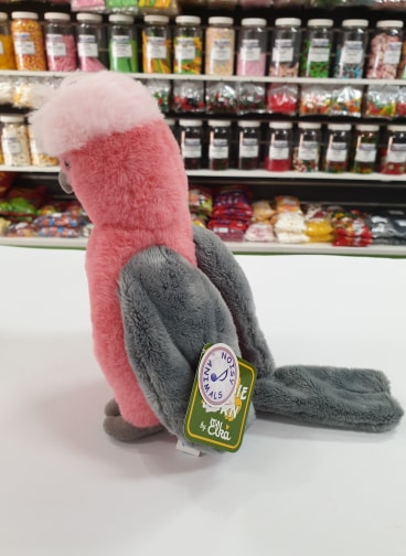 Elka Pink Galah Cockatoo With Sound Chip Plush Toy T The Lolly Barn
