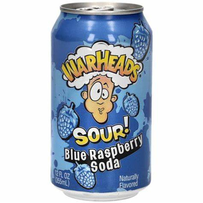 Warheads Limited Edition Sour Blue Raspberry Soda Soft Drink 355ml ...