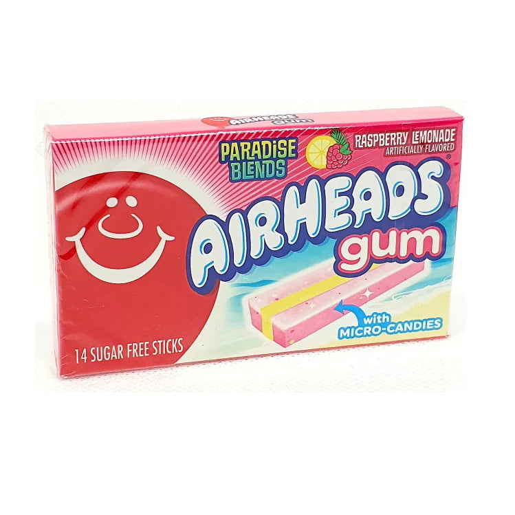 Airheads Gum Raspberry Lemonade Sugar Free 14 Sticks | The Lolly Barn