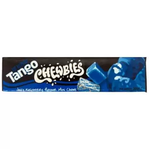 UK Tango Chewbies Blue Raspberry Flavour Mini Chews 30g | The Lolly Barn