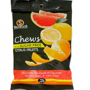Sugarless Sugar Free Fruit Chews Citrus Mix 70g | The Lolly Barn