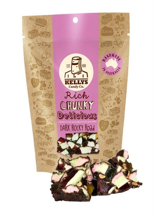 Kellys Candy Co Dark Chocolate Rocky Road 175g – The Lolly Barn