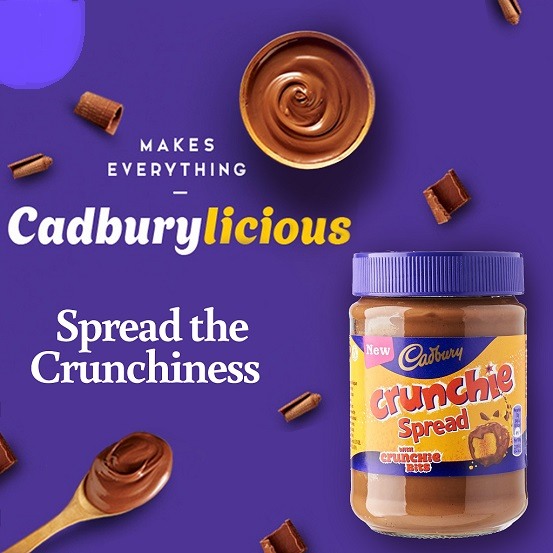 UK Cadbury Crunchy Milk Chocolate and Honeycomb Pieces Spread 400g ...