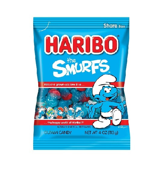 Haribo Smurfs Gummy Gummi Candy 113g Bag – The Lolly Barn
