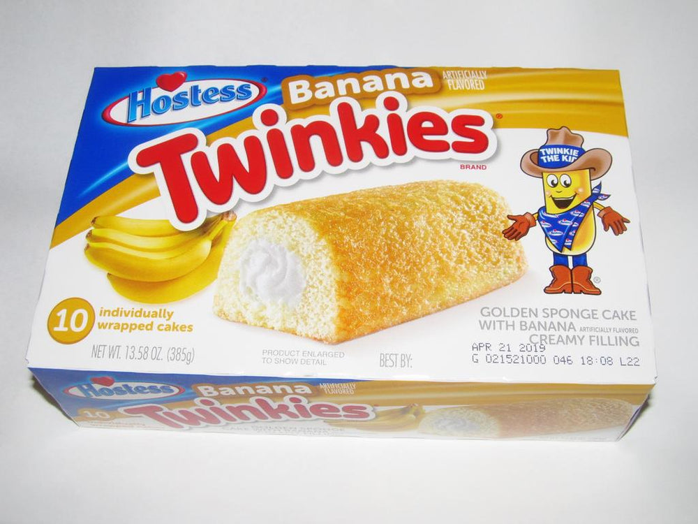 Hostess Banana Twinkies Single or Box of 10 | The Lolly Barn