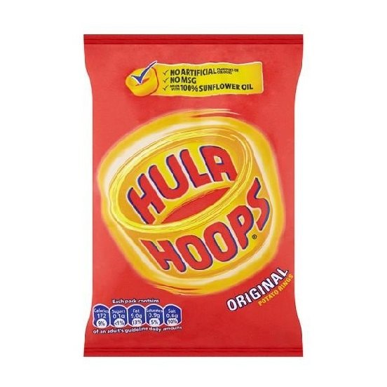Hula Hoops Original Salt Flavoured UK Potato Rings Crisps Chips 34g ...