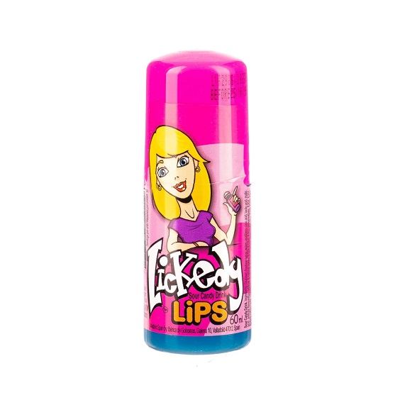 Lickedy Lips Brain Licker Blue Sour Liquid Candy Roller 60ml Tik Tok T ...