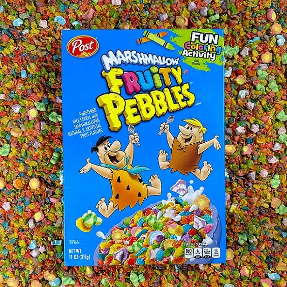 Post Fruity Pebbles with Marshmallows Sweetened Rice Breakfast Cereal ...