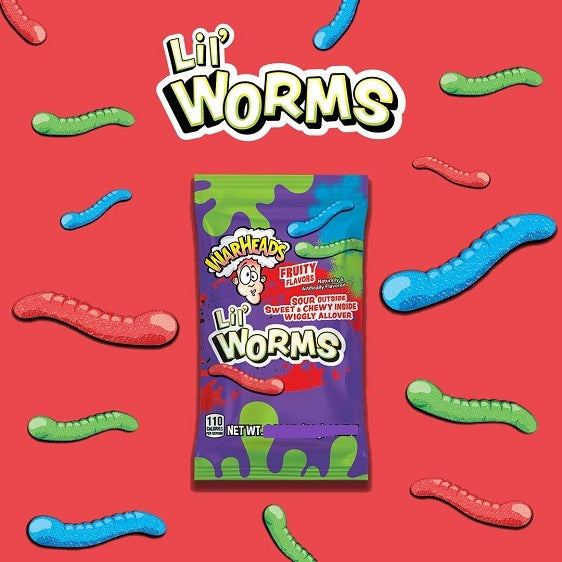 Warheads Lil Worms Sour Chewy Gummi Candy 99g Theatre Box BBD: 10/01/2 ...