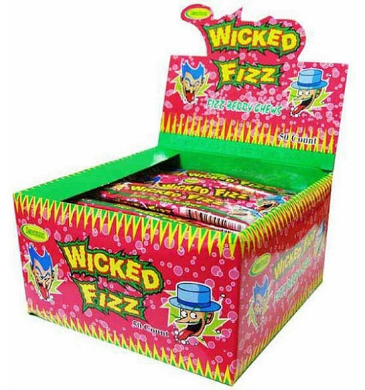 Wicked Fizz Berry Flavoured Sherbet Lolly Candy Chews Bar Gluten Free ...