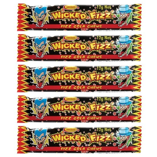 Wicked Fizz Cola Flavoured Sherbet Lolly Candy Chews Bar Gluten Free 1 ...