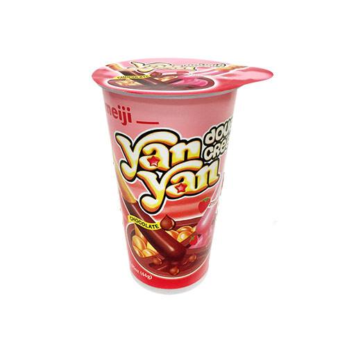 Meiji Yan Yan Double Cream Chocolate and Strawberry Duo Japanese Snack ...