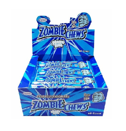 Zombie Chews Sour Blue Raspberry Flavoured Bar Gluten Free 28g | The ...